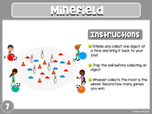 Physical Education - Foot Dribble Task Cards | Teaching Resources