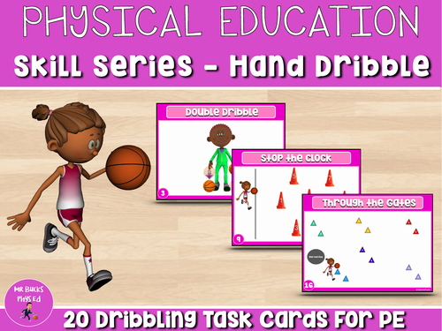 Physical Education - Hand Dribble Task Cards | Teaching Resources