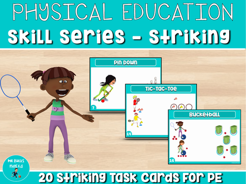 Physical Education - Striking Task Cards | Teaching Resources