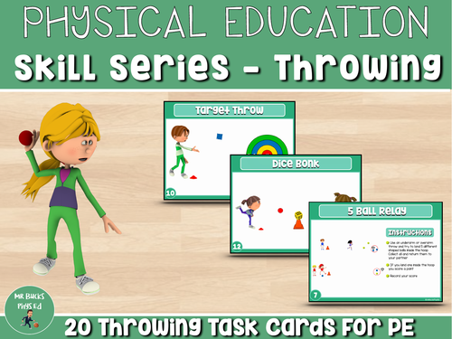 Physical Education - Throwing Task Cards | Teaching Resources