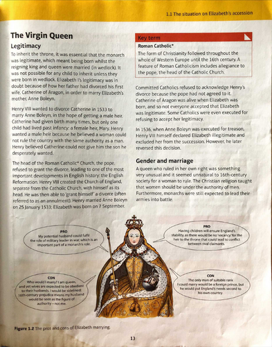 What problems did Elizabeth I face when she became Queen? | Teaching ...