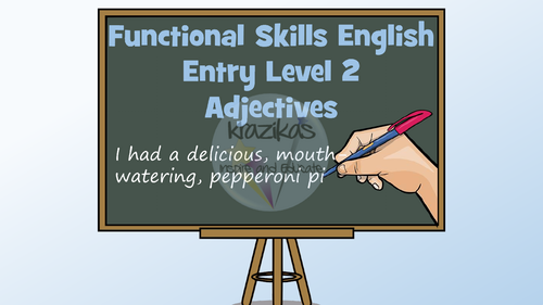 English Functional Skills - Entry Level 2 - Writing - Adjectives ...