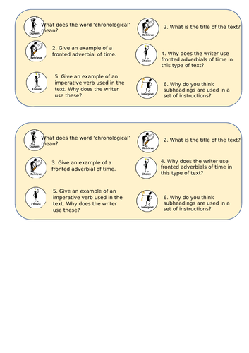 DERIC Reading Comprehension Instructions/Recipe | Teaching Resources