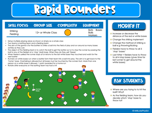 Physical Education - Striking and Fielding Games | Teaching Resources