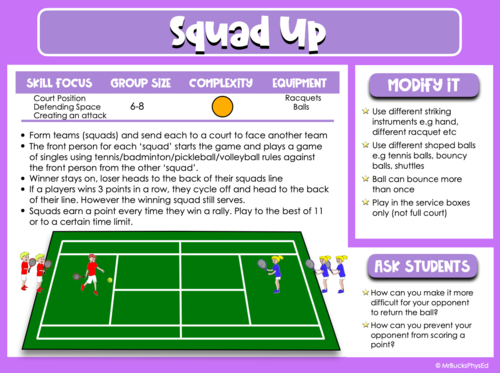 Physical Education - Net and Court Games | Teaching Resources