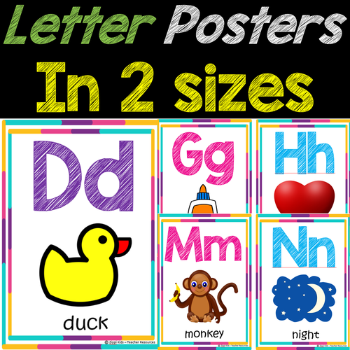 Alphabet/ Letter Posters for Classroom Decor | Alphabet Chart, Back to ...