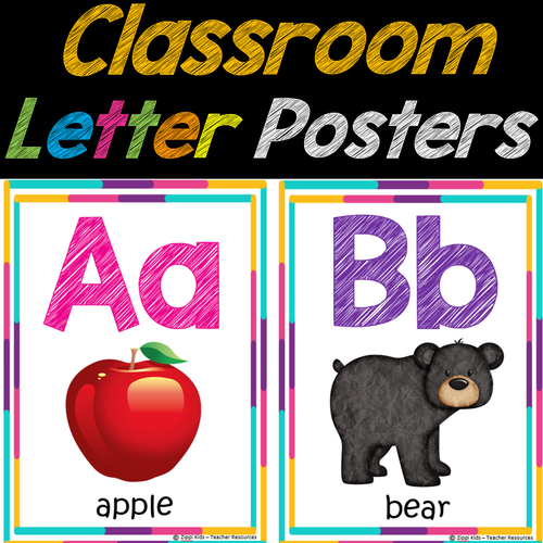 Alphabet/ Letter Posters for Classroom Decor | Alphabet Chart, Back to ...