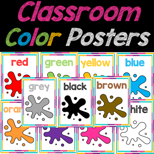Color Posters for Classroom Decor, Learn Colors | Color Chart, Back to ...