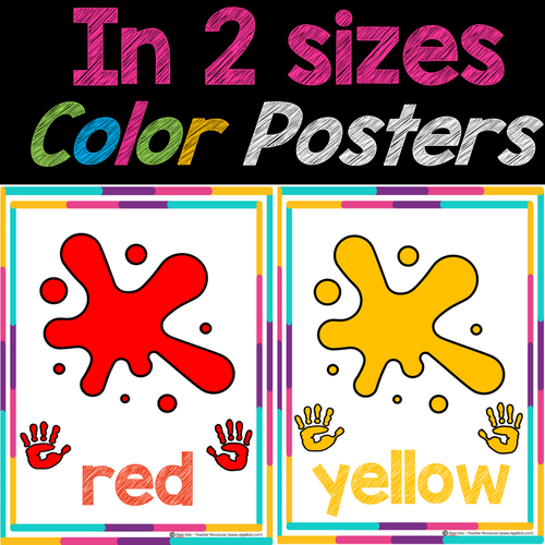 Color Posters for Classroom Decor, Learn Colors | Color Chart, Back to ...