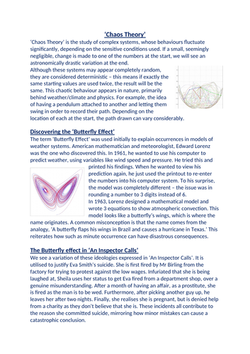 Butterfly Effect (Chaos Theory) - Contextual Links to An Inspector ...