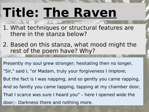 Gothic Writing SOW | Teaching Resources