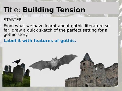 Gothic Writing SOW | Teaching Resources