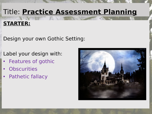Gothic Writing SOW | Teaching Resources