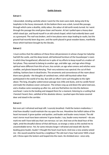 Gothic Writing SOW | Teaching Resources