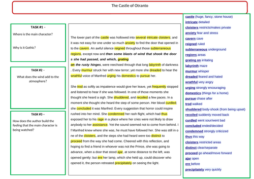 Gothic Writing SOW | Teaching Resources