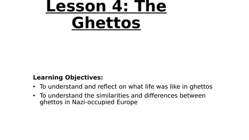 KS3 (Year 8) Holocaust Unit of Work | Teaching Resources