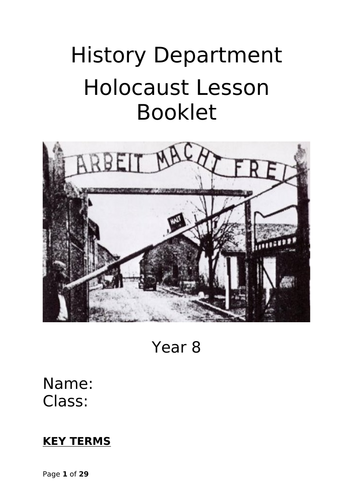 KS3 (Year 8) Holocaust Unit of Work | Teaching Resources