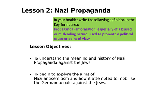KS3 (Year 8) Holocaust Unit of Work | Teaching Resources