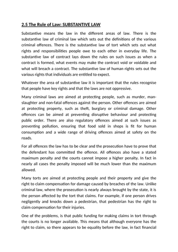 2. The Rule of Law | Teaching Resources