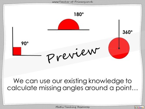 Calculating Angles Around a Point - Year 5 | Teaching Resources