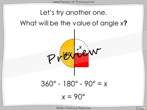 Calculating Angles Around a Point - Year 5 | Teaching Resources