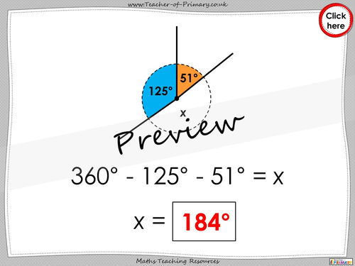 Calculating Angles Around a Point - Year 5 | Teaching Resources
