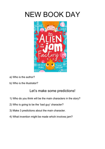 An Alien in the Jam Factory guided reading questions | Teaching Resources