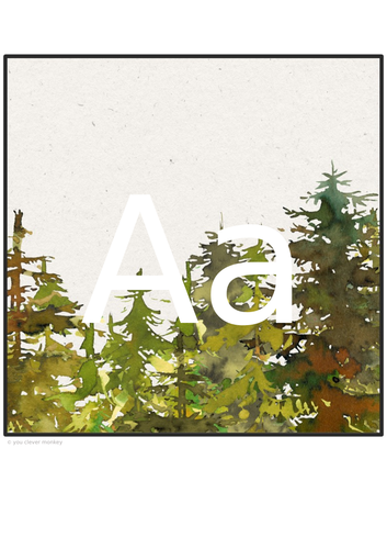 Woodland Forest INTO THE WOODS Classroom Alphabet Posters | Teaching ...