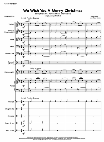 We Wish You A Merry Christmas (String Orchestra) | Teaching Resources