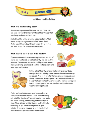 Healthy Eating | Teaching Resources
