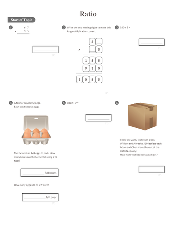 Ratio Worksheet + Answers (KS2 - Year 6) | Teaching Resources