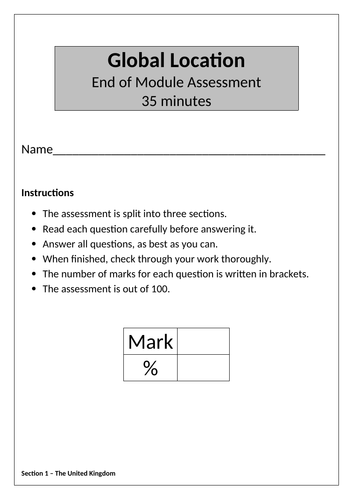 Locational Knowledge Module | Teaching Resources