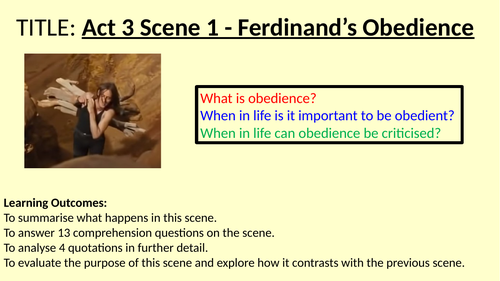 Tempest Act 3 Scene 1 | Teaching Resources