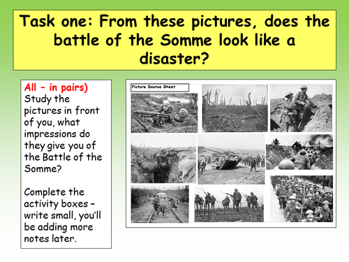 The Battle of the Somme | Teaching Resources