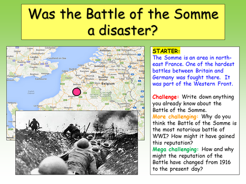 The Battle of the Somme | Teaching Resources