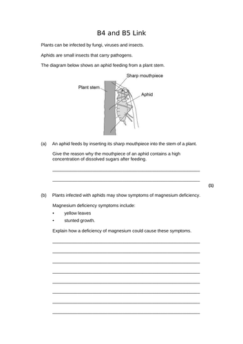 AQA GCSE Biology (9-1) B5-7 Preventing and treating disease REVISION ...