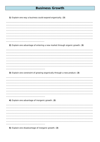 Business Growth - GCSE (9-1) Business | Teaching Resources