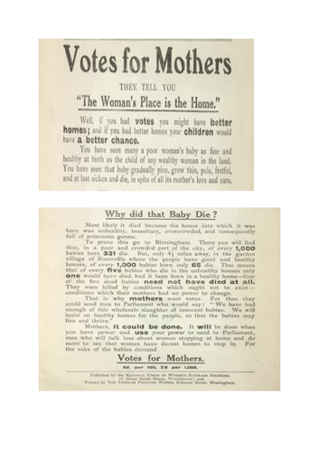 HOW AND WHY DID WOMEN WIN THE VOTE? SCHEME OF LEARNING AND RESOURCED ...