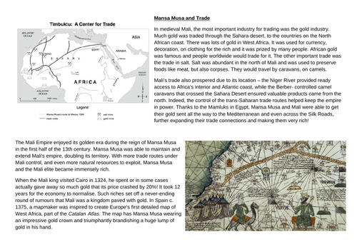 African Kingdoms - Mansa Musa and Medieval Mali | Teaching Resources