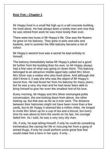 Esio Trot - Whole Class Reading Session! | Teaching Resources