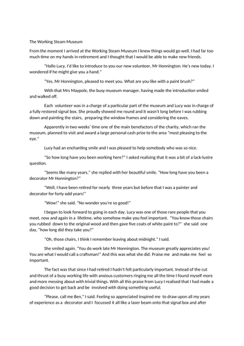 Read the short story and use that to inspire your own - things are not ...