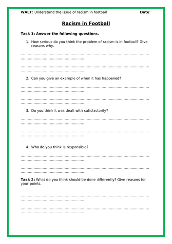 Euro 2020 & Racism in Football | Teaching Resources