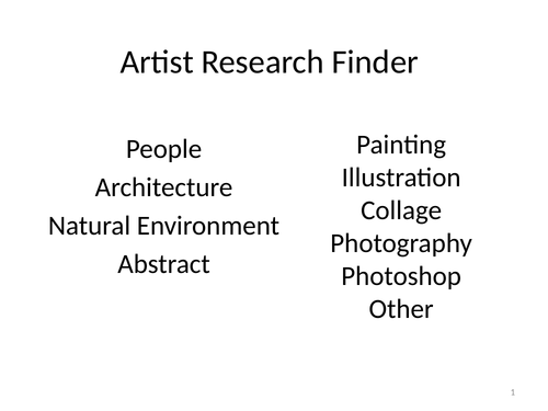 240 Artists and Their Work Examples | Teaching Resources