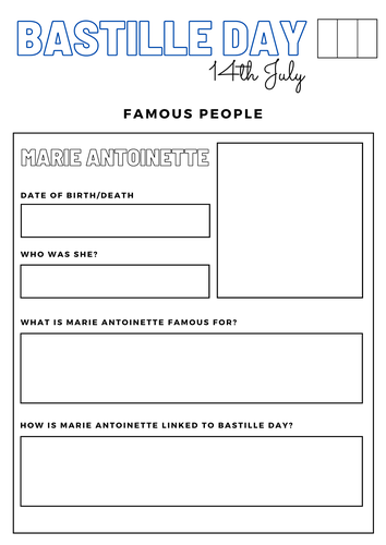 Bastille Day Activity Resource Pack | Teaching Resources