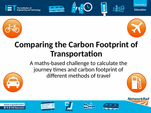 Comparing the carbon footprint of transportation | Teaching Resources