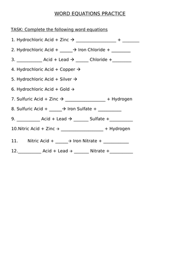 Metals and Acids KS3 Activate Science | Teaching Resources