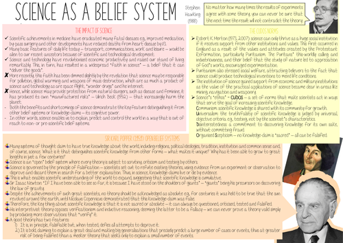 AQA A-level Sociology: Beliefs in Society - Science as a Belief System ...
