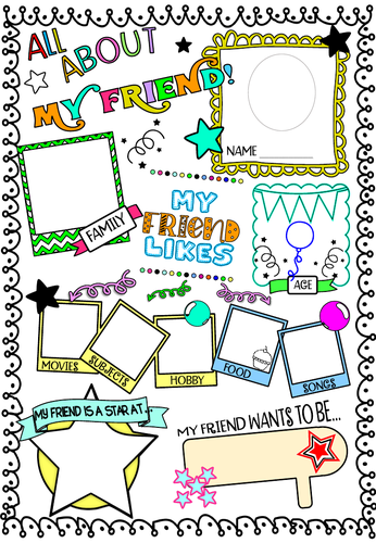 All About My FRIEND |Getting to know you | Teaching Resources
