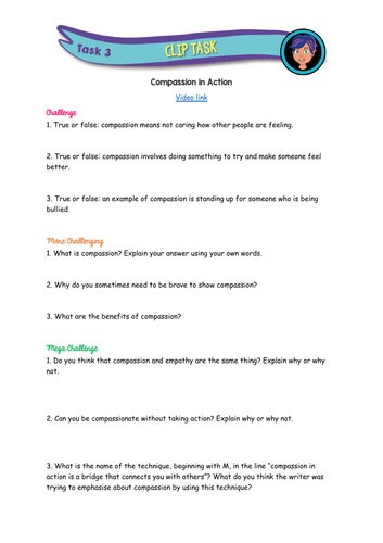 Compassion and caring for others | Teaching Resources