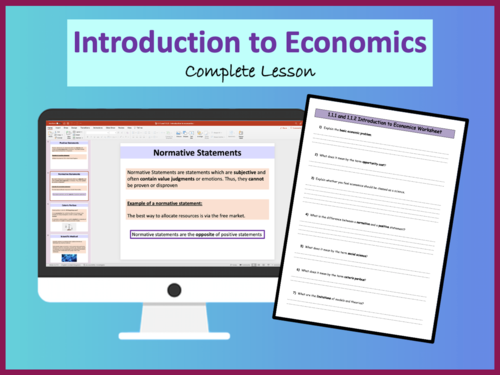 Introduction to Economics - A Level Economics | Teaching Resources